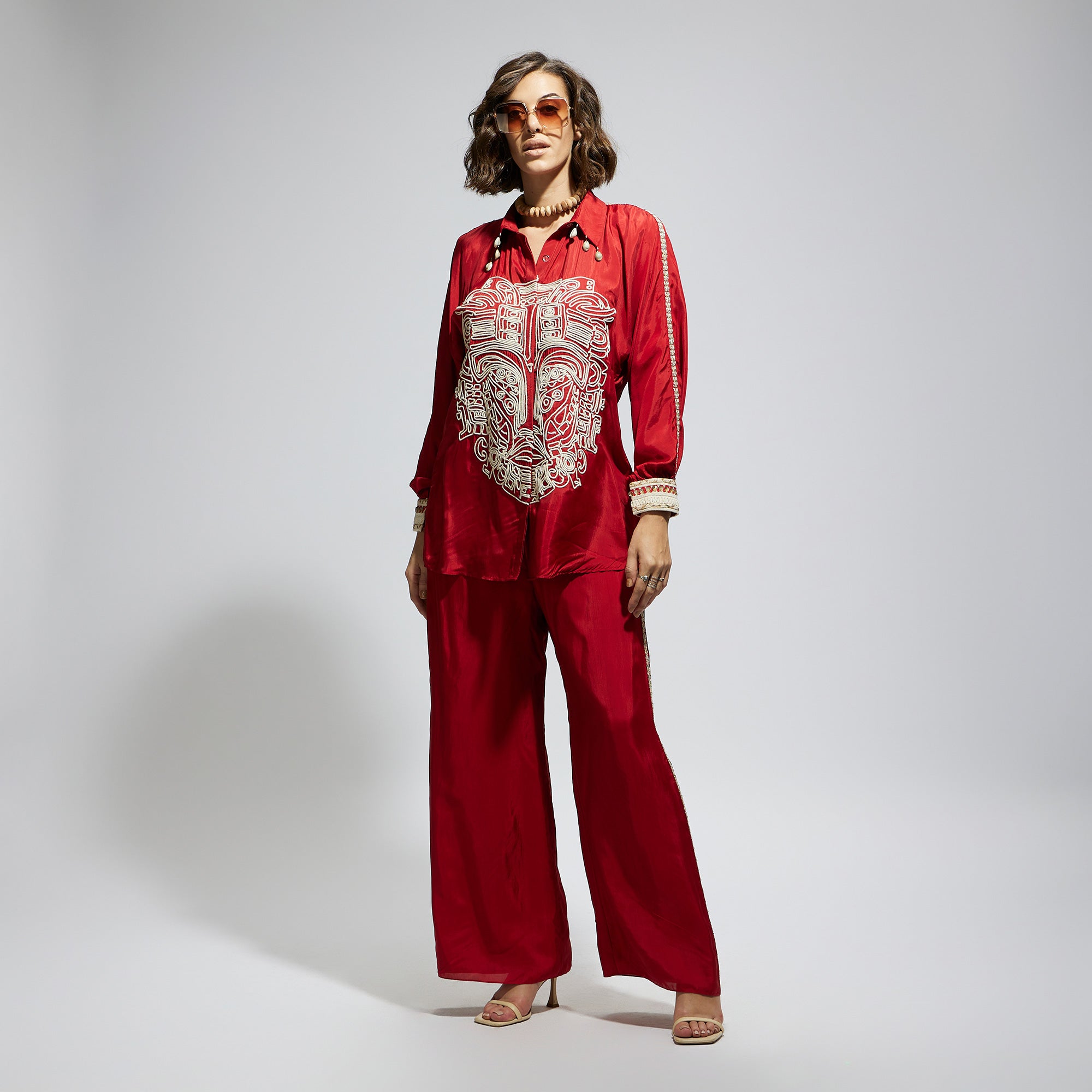 Terracotta Embellished Mask Oversized Coord Set - Shop Sunny's Bridal