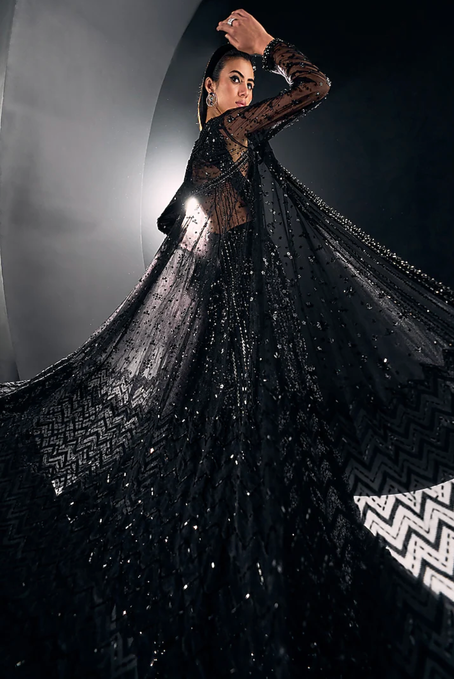 Black Net Cape - Shop Sunny's Bridal